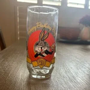 Loony Toons | Dining | Vintage Bugs Bunny 5th Anniversary Glass | Poshmark